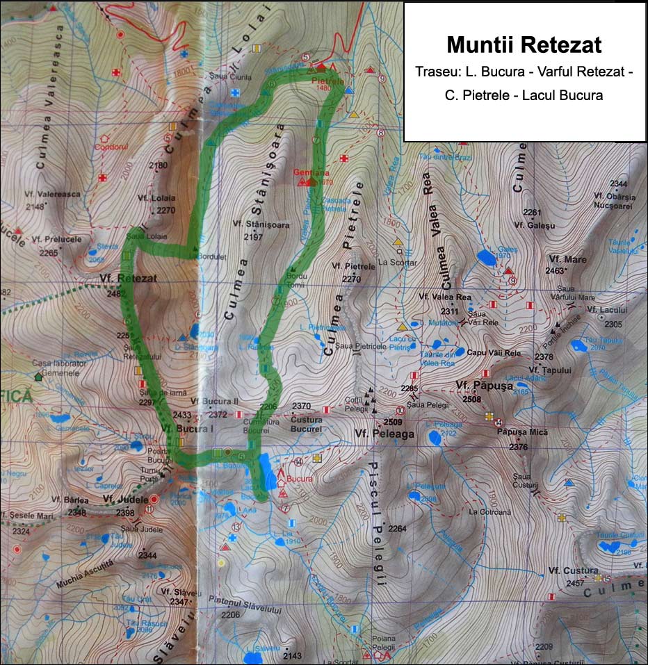 Traseu de la Lacul Bucura spre Varful Retezat, Cabana Pietrele. Muntii ...