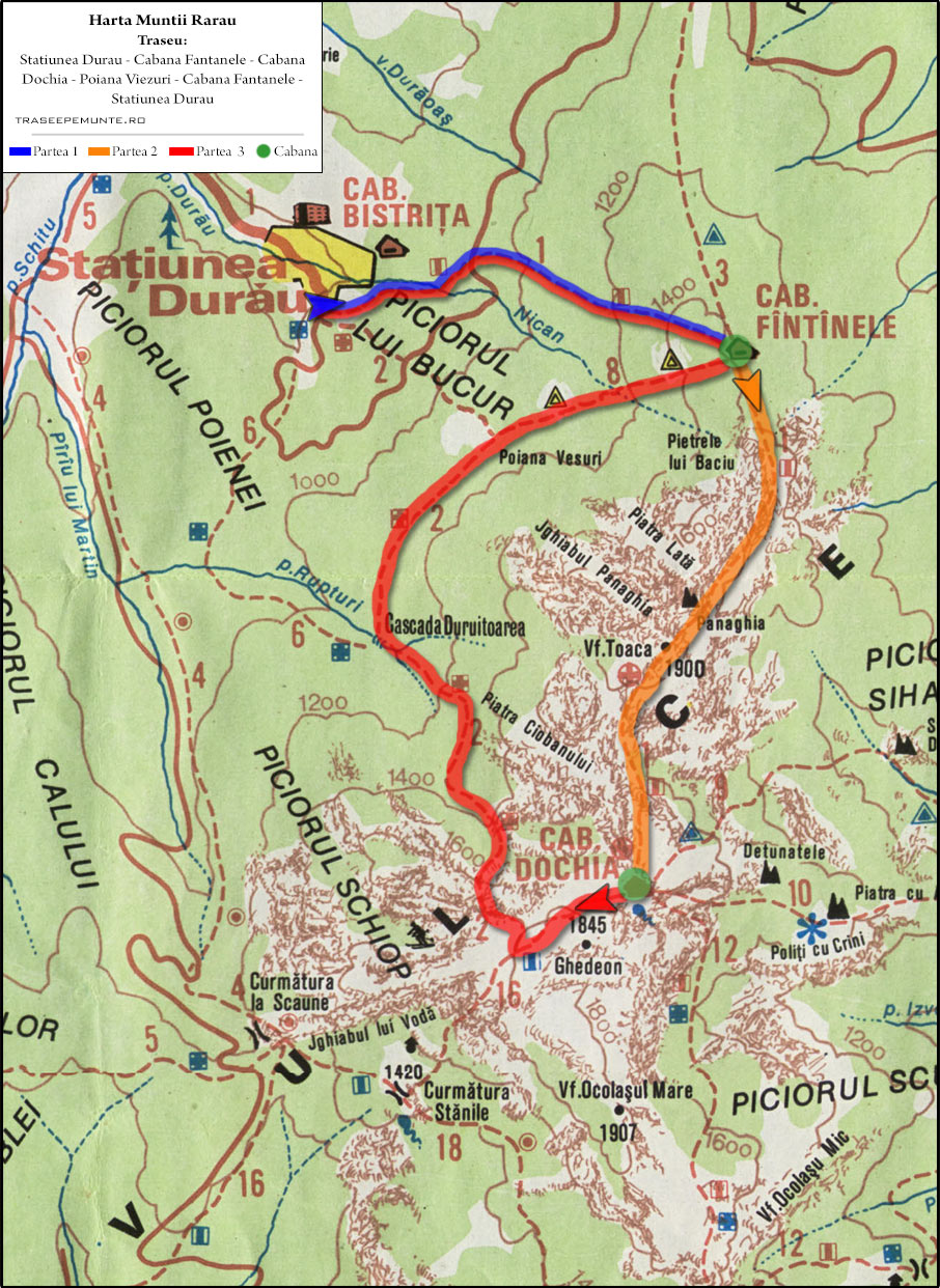 Traseu spre Cabana Dochia si Cascada Duruitoarea, din statiunea Durau ...